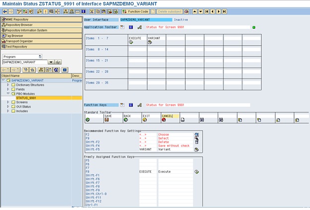 Sap Abap Central Creation Of Selection Screen Variant In Module Pool Programming
