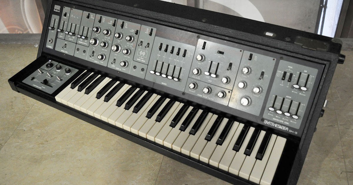 MATRIXSYNTH: Overhauled Roland SH-5 Keyboard Synthesizer w/Hard Case