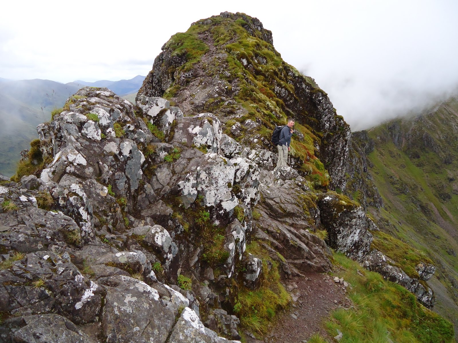 Summit to smile about.....: Aonach Eagach Ridge...it does what it says ...
