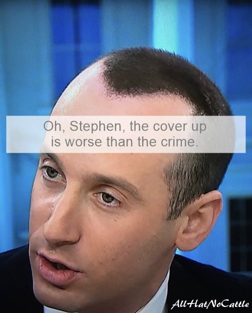 All Hat No Cattle: Did Stephen Miller Just Go On TV with Spray-On Hair?