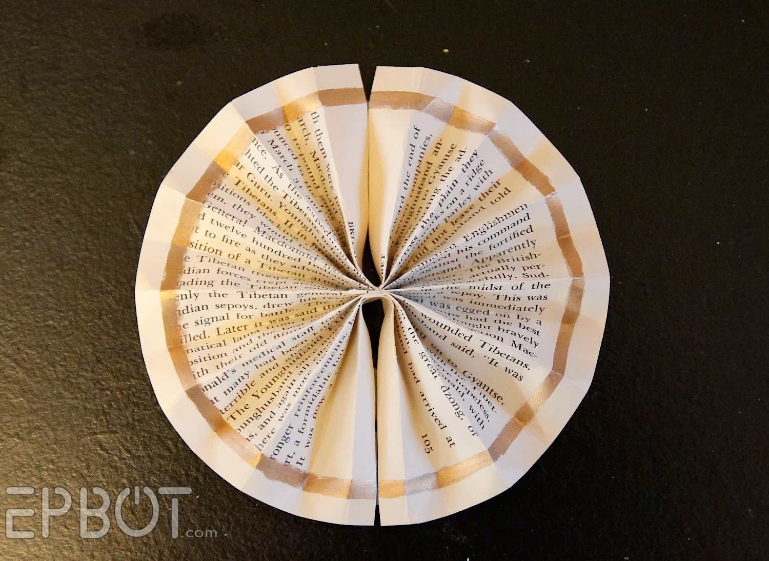 EPBOT: Book Paper Ornaments: Bows & Pinwheels