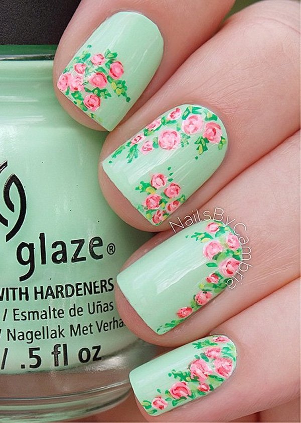 20+ Inspiring Green Nail Art Ideas
