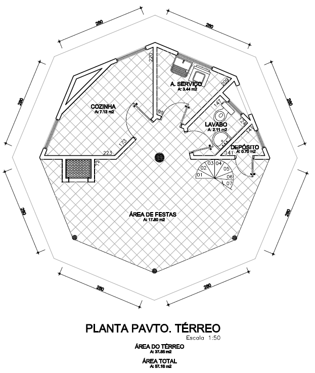 Projeto Arquitetônico: Projeto de um Quiosque