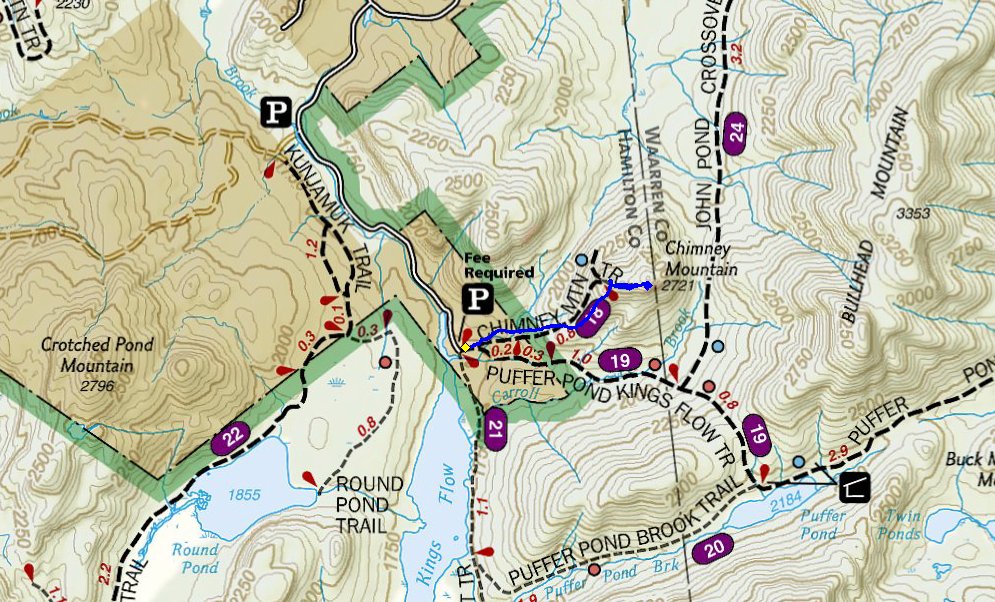 Off on Adventure: Chimney Mountain - Siamese Ponds Wilderness - 2/6/16