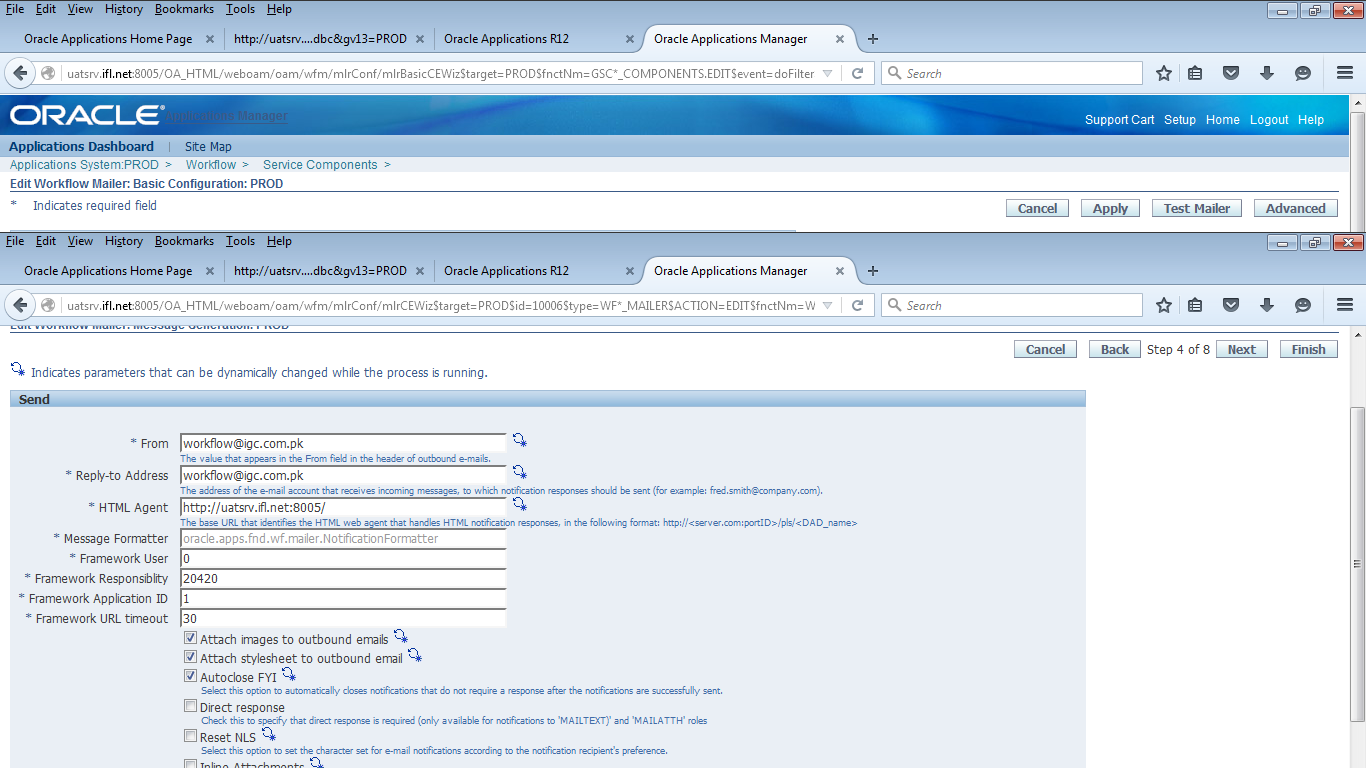 Oracle Technical Consultant Information Oracle Workflow Mailer Configuration