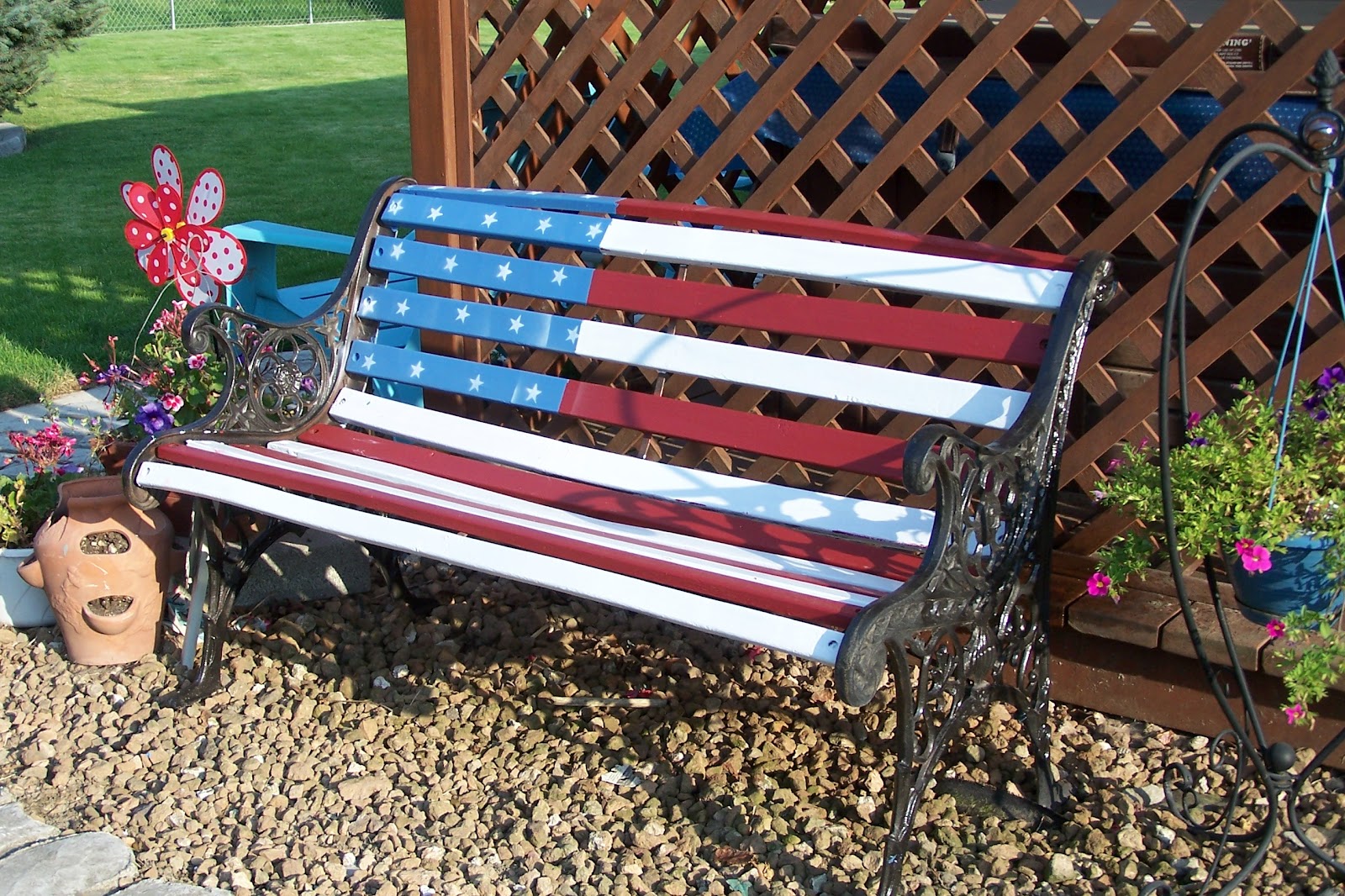 A "Little Ivie" in Finley...: Americana bench