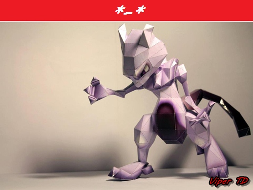 Viper TD - Old: Mewtwo em dobradura de papel