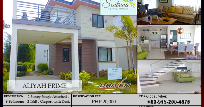 BEST OF HOUSE AND LOT BATANGAS: Sentrina Subdivision! 2-Storey, Aliyah ...