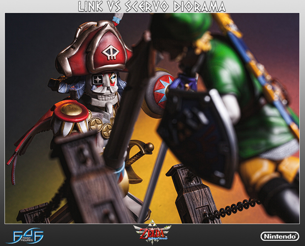 Legend of Zelda: Skyward Sword - Link Vs Scervo Diorama (First 4 Figures)