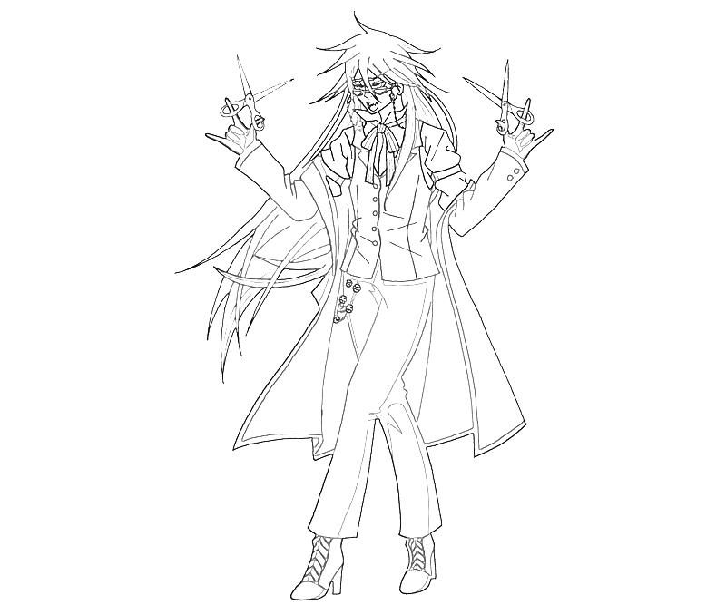Black Butler Grell Coloring Pages Coloring Pages
