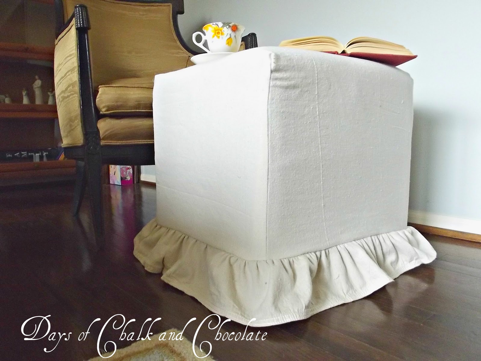 Ottoman Slipcover #2 | Days of Chalk and Chocolate