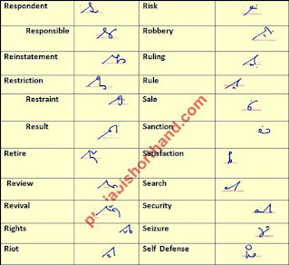 English Shorthand Court All Legal Words/Outlines