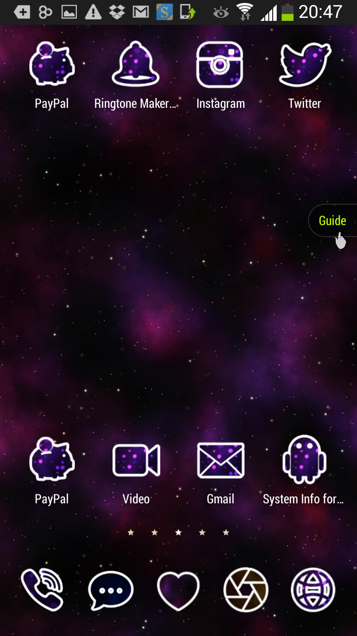 Free Galaxy Icon Pack for Launchers - xvioletroses - Cute Phone Themes ...