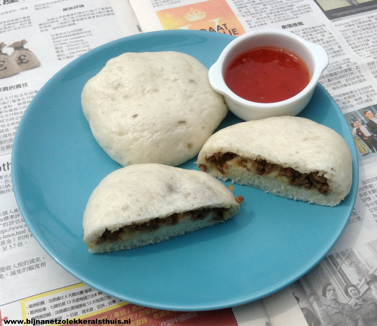 bijna net zo lekker als thuis: Bapao - gestoomd broodje met gehaktvulling