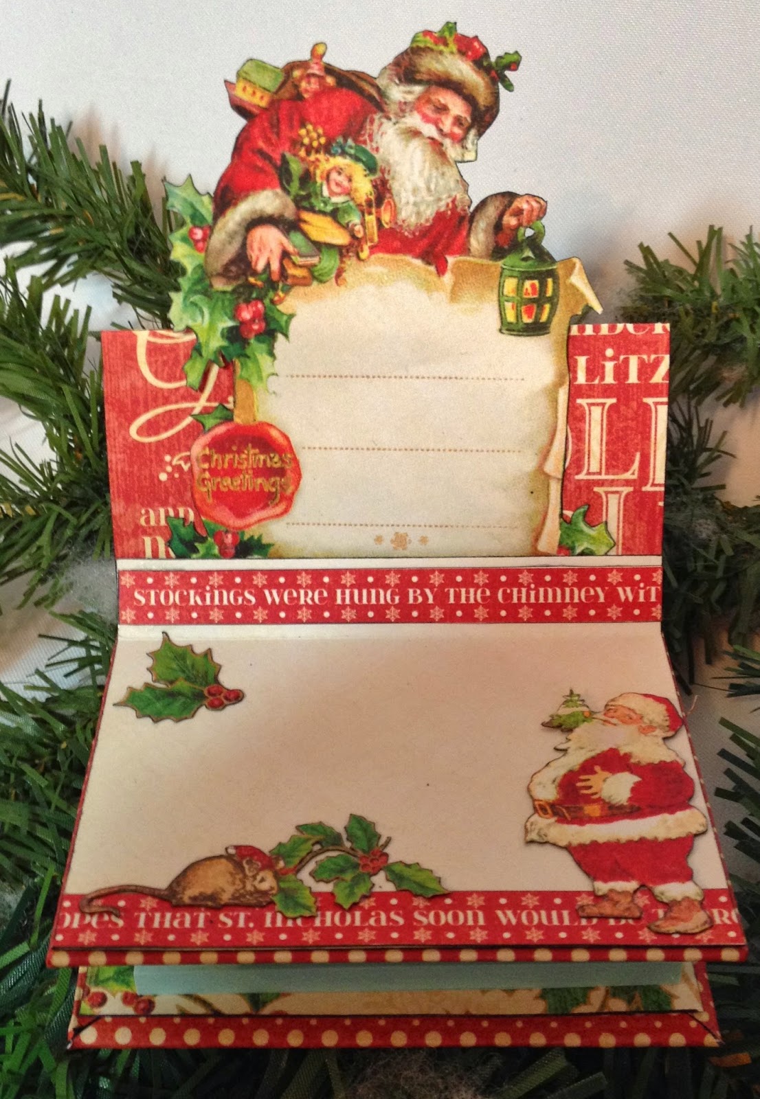 Graphic 45 Post it note holder easel card tutorial using Twas the Night ...