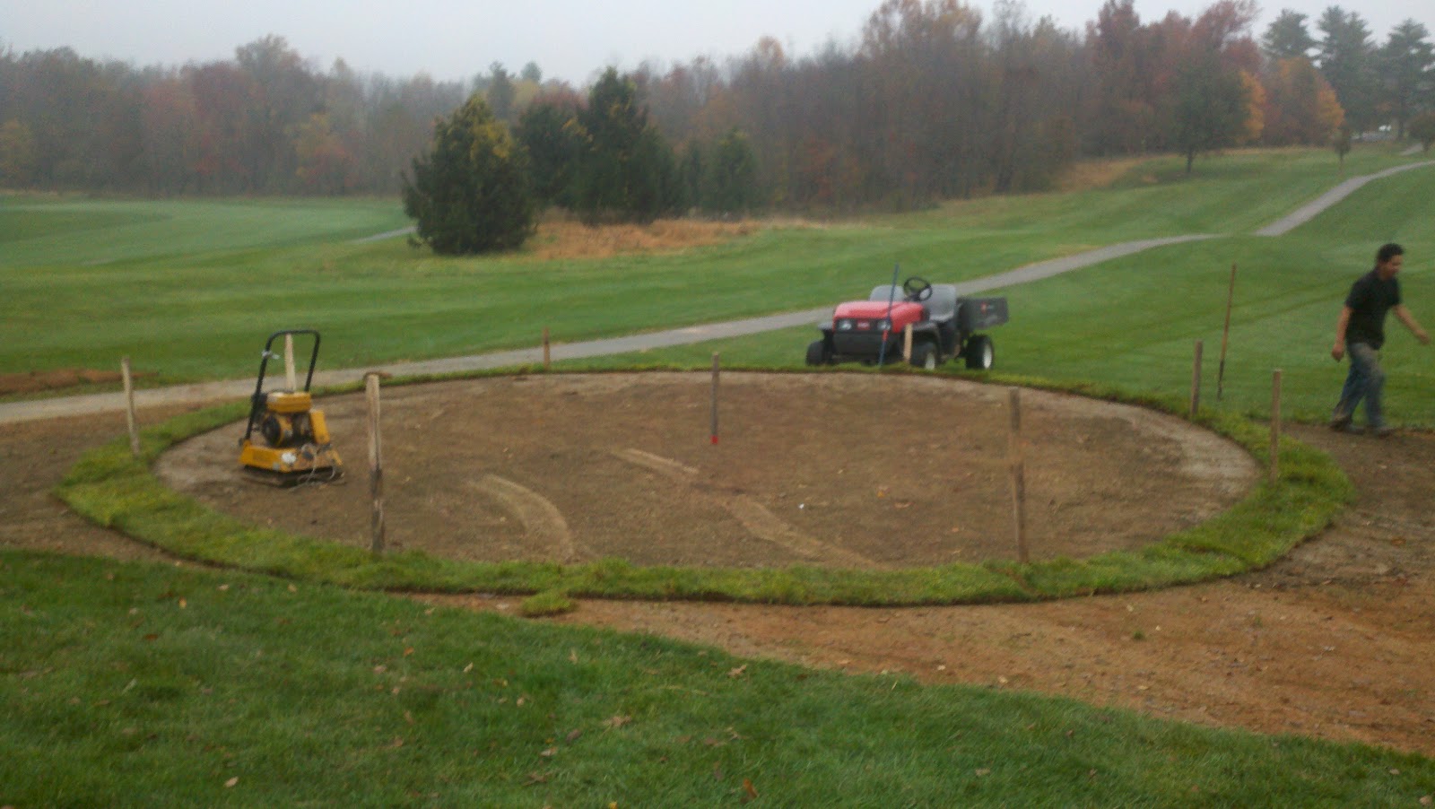 Montgomery County Golf: Forward tee construction at Northwest
