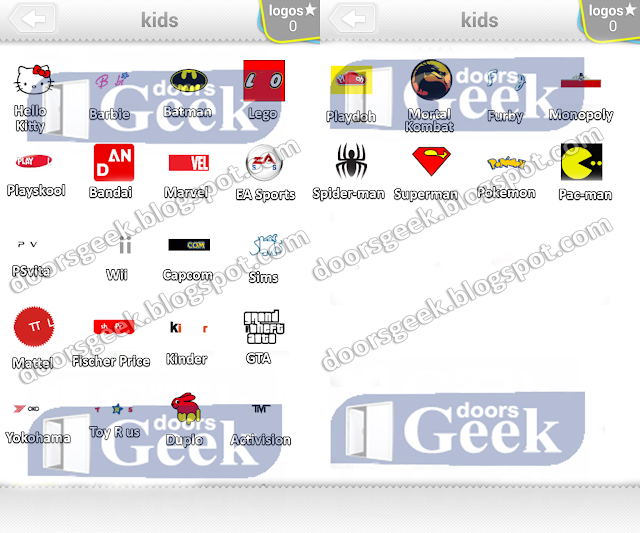 Ultimate Logo Quiz Level 12 - [Kids] ~ Doors Geek