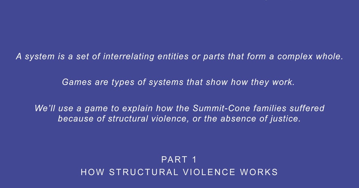 Young Projects: (2018) Structural Violence and How it Works