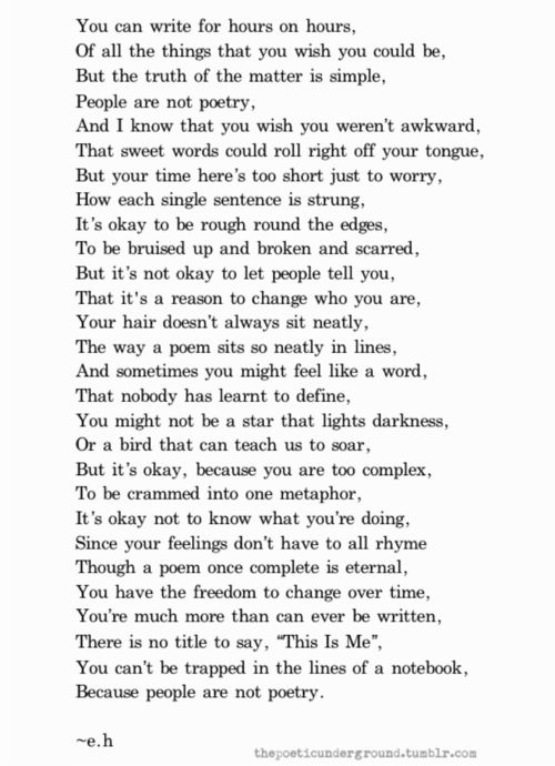 So if you are thinking of a gift for me, give me e.h's Poetic ...