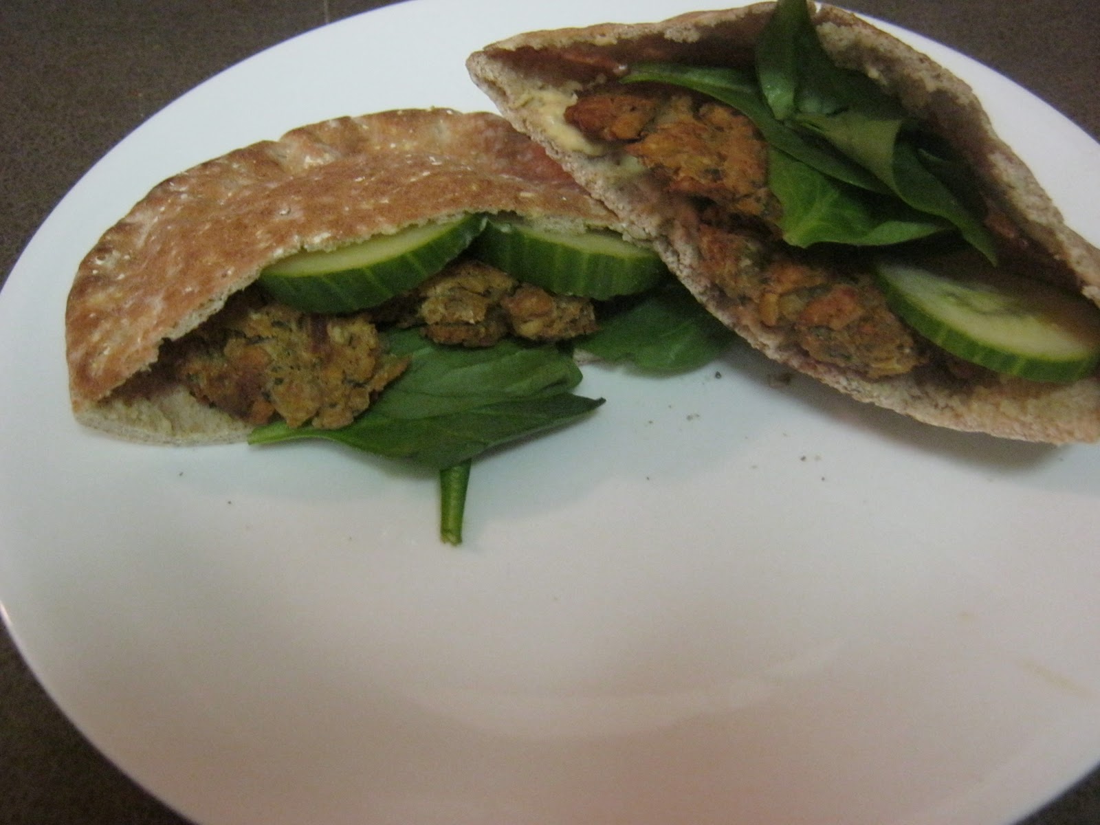 Baked Falafel Pita Sandwich | Fatfree Vegan Recipes