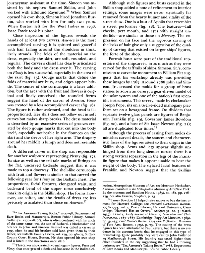 English 18th Century Portrait Sculpture: The Skillin Family of Carvers ...