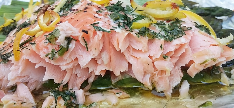 TraRita sütödéje és egyéb munkái : Lazac spárga ágyon