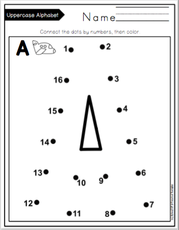 Alphabet Dot to Dot ~ Preschool Printables