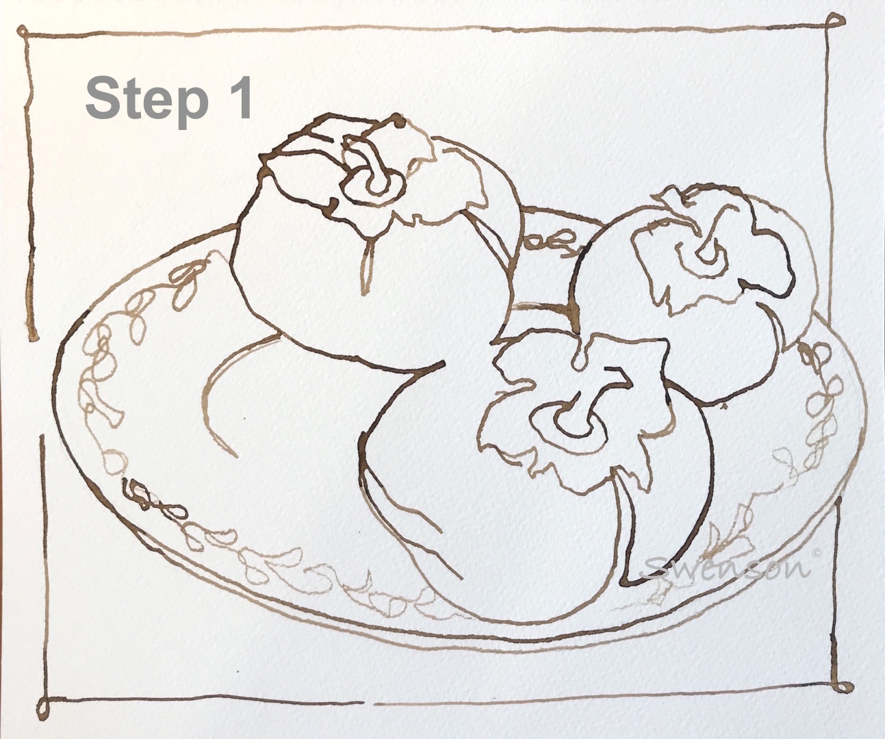 Brenda Swenson: Walnut Ink & Watercolor