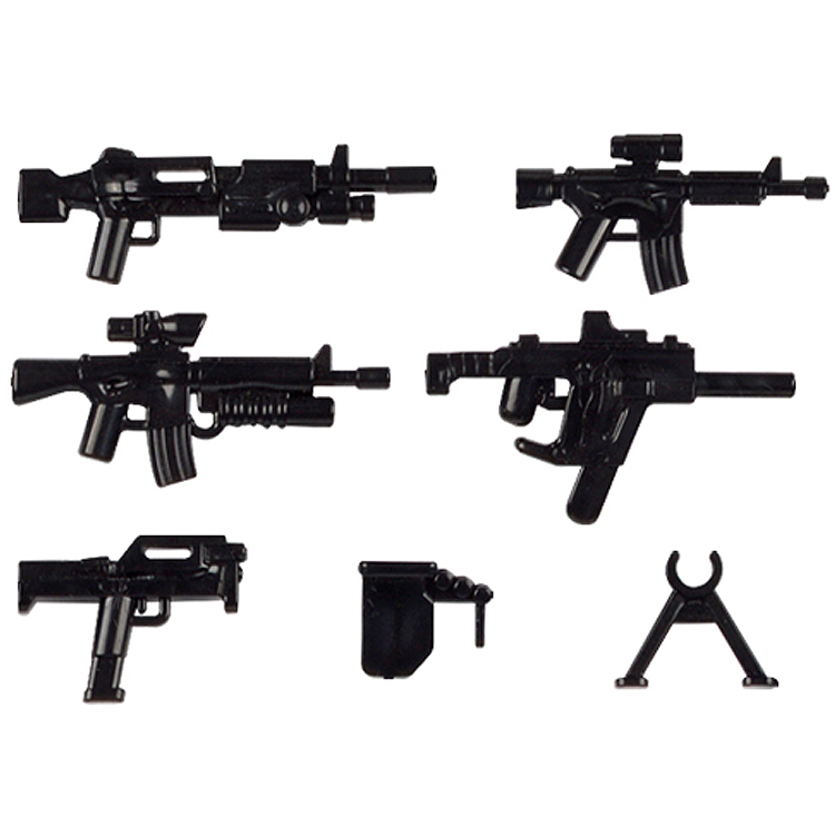 5 Pcs Military Machine Gun Rifle Weapon Accessories for LEGO ...