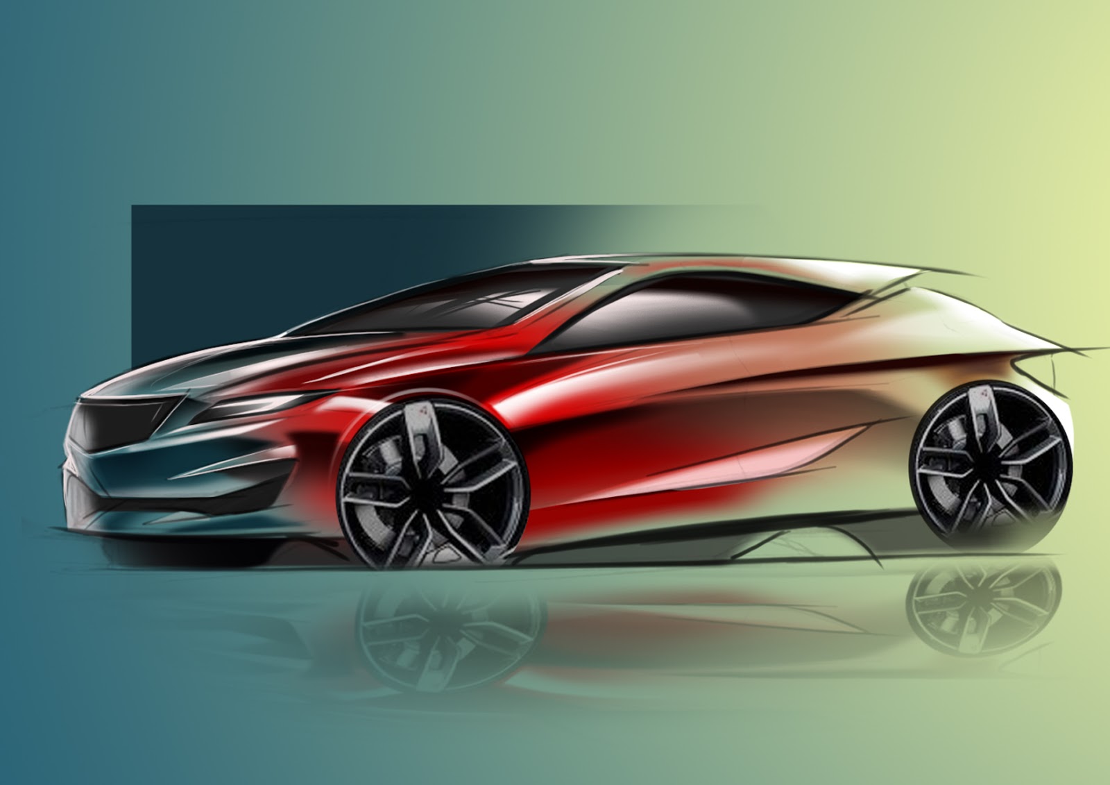 Sangjai Lee car design: car rendering