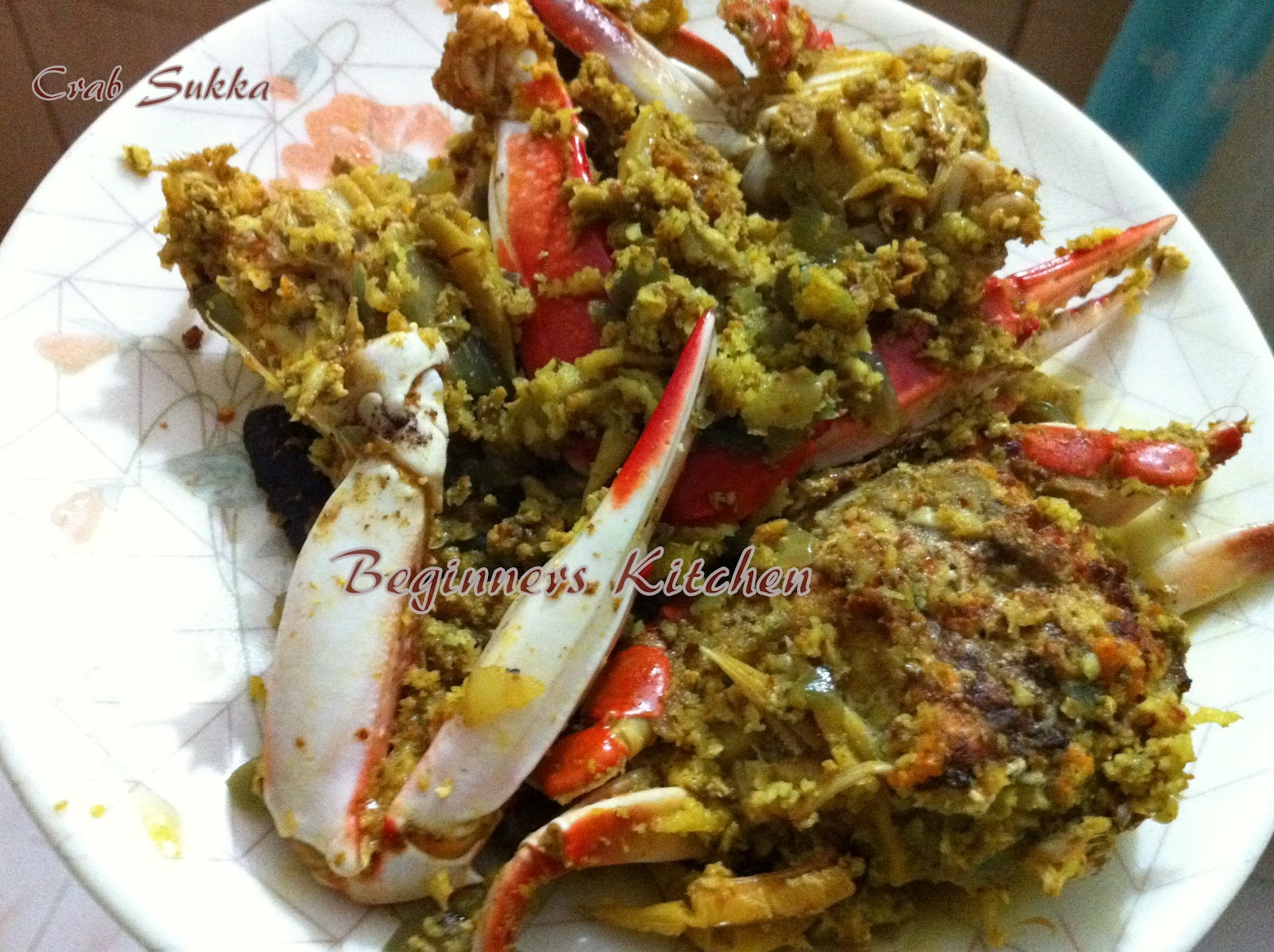 Beginners Kitchen: Crab sukka
