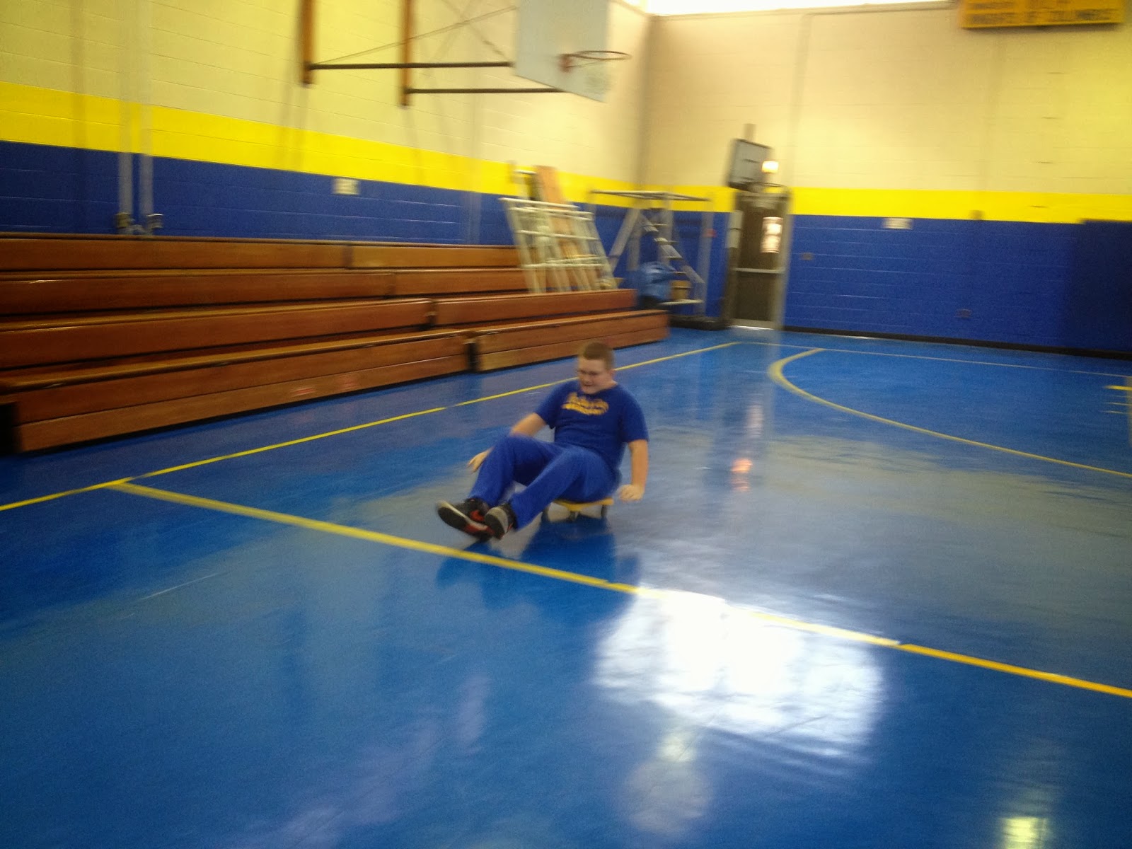 Our Lady of Peace School: 8th grade "Relay Races" during gym class.....