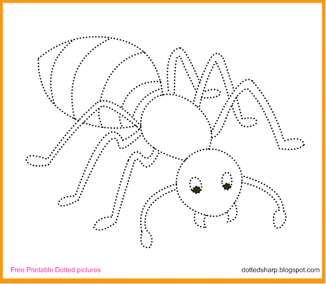 Free Dotted Printable for kids: Dotted Ant activity