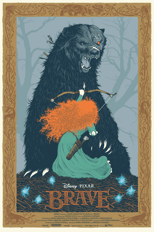 David Petersen's Blog: Mondo Poster: Brave process: