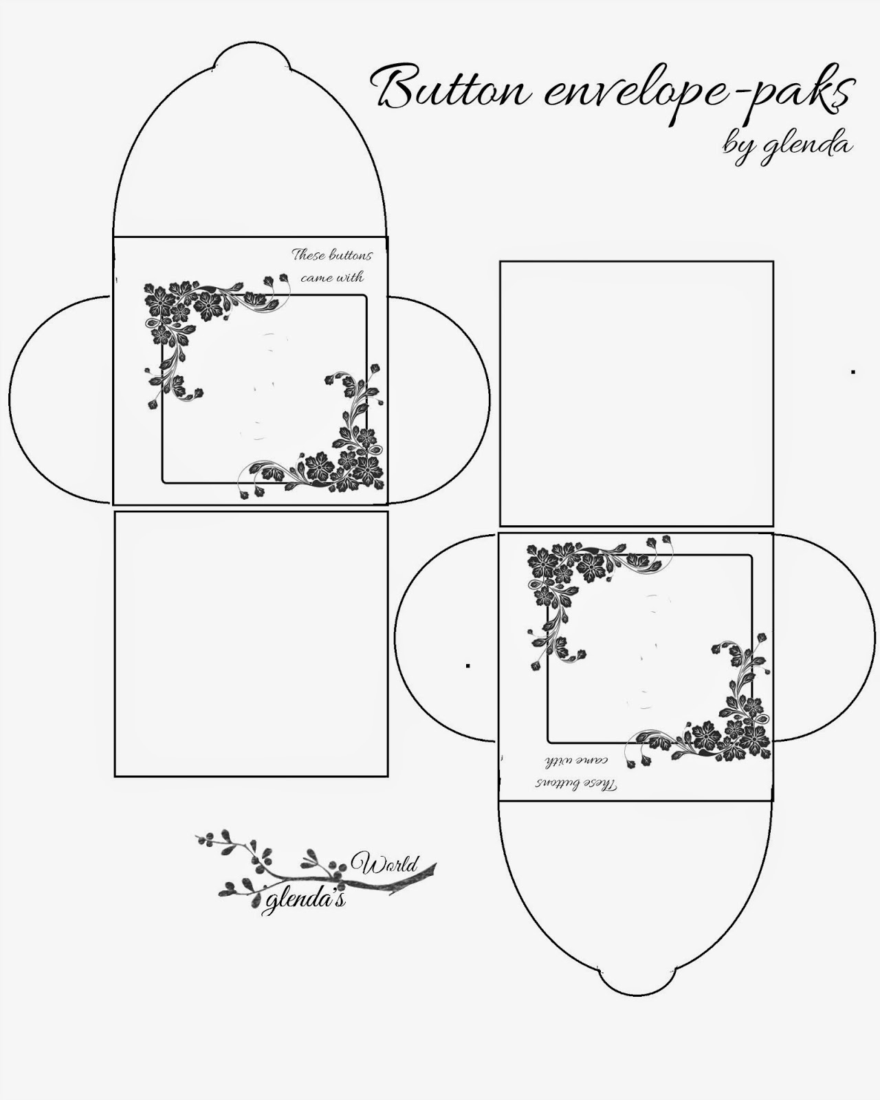 glenda's World : Button Envelopes