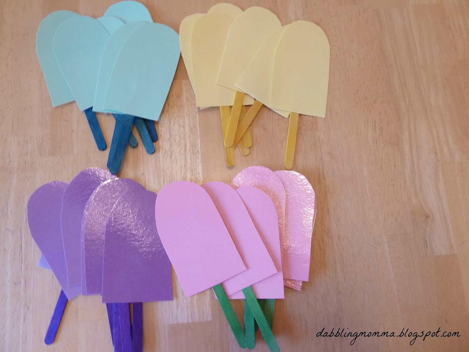 Dabblingmomma: Ice-Pop Match Game