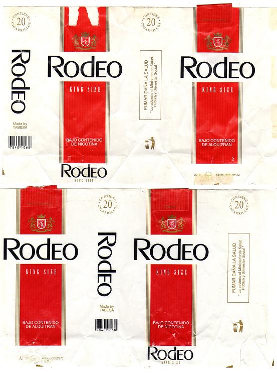 Marquillas de cigarrillos: Rodeo