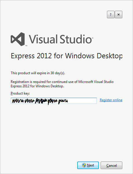 C. ลงทะเบียนเพื่อขอรับ Product Key ให้ใช้งานได้เกิน 30 วัน ~ SourceCode Examples Microsoft ...