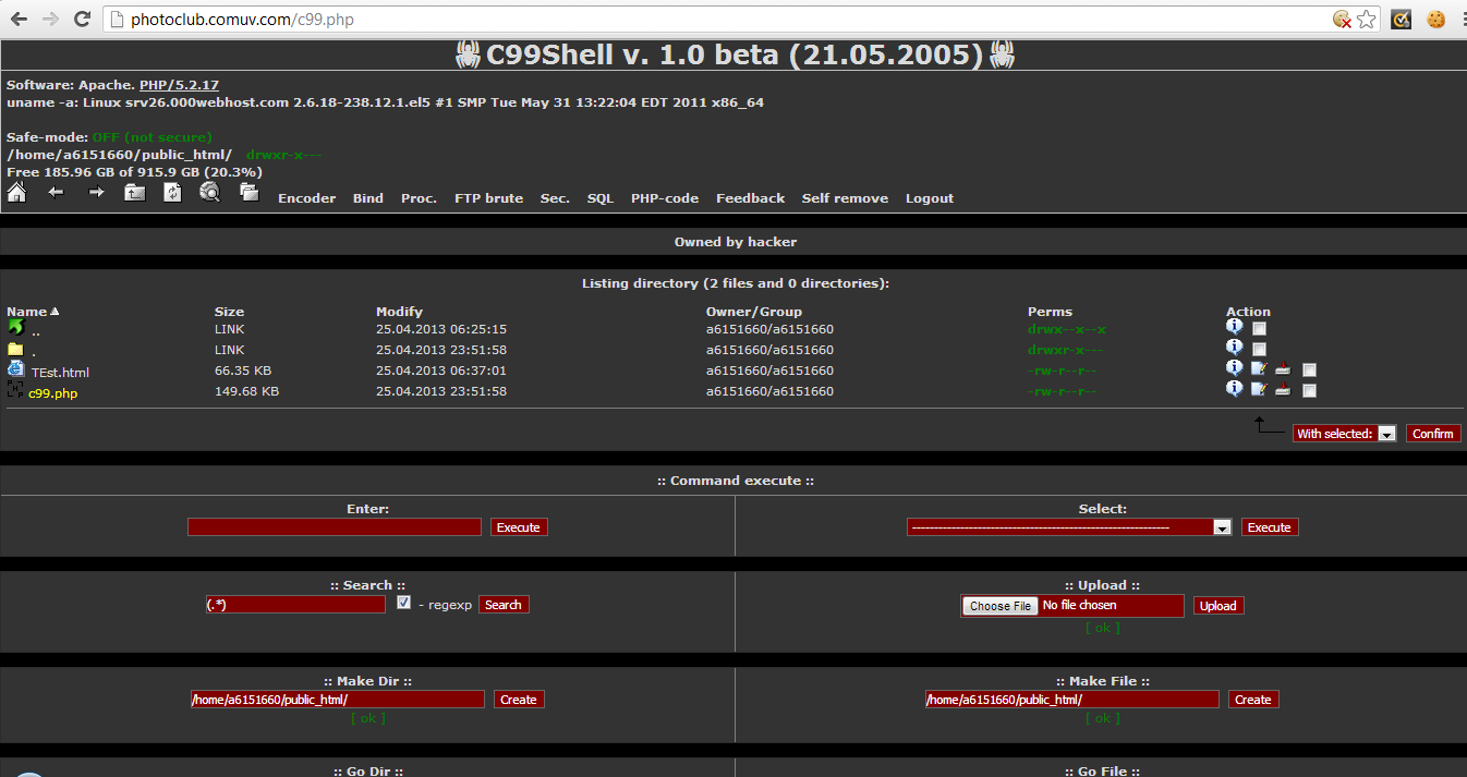 C99 Shell Hacking Tricks And Tips