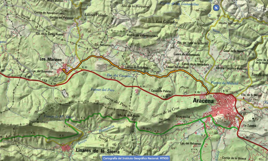 Club Montañero Ocho Miles Suabia: Ruta: Aracena - Los Marines - Aracena