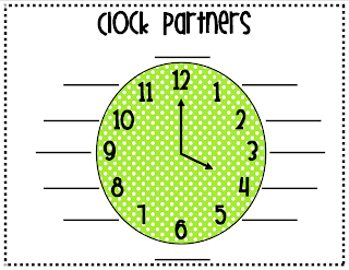 Clock Partners: Pairing students to work together - Sunny Days in ...