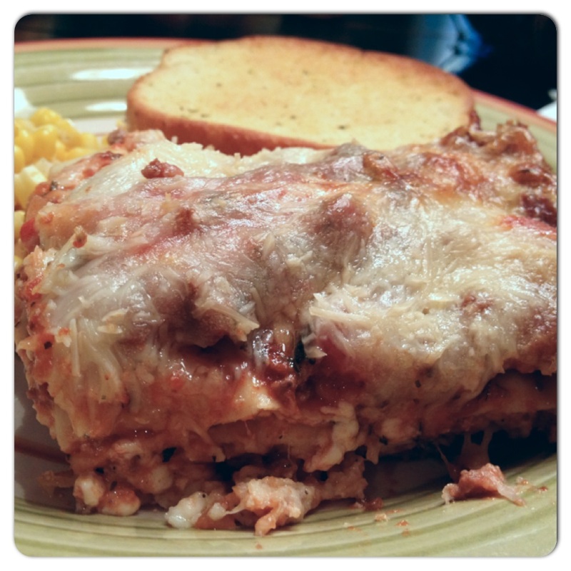 Britt's Apron: Three-Layer, Three-Cheese, Meaty Lasagna