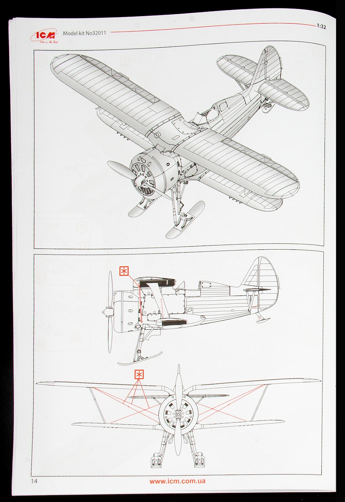 The Modelling News: In-Boxed: 1/32nd scale I-153 (winter version) WWII ...