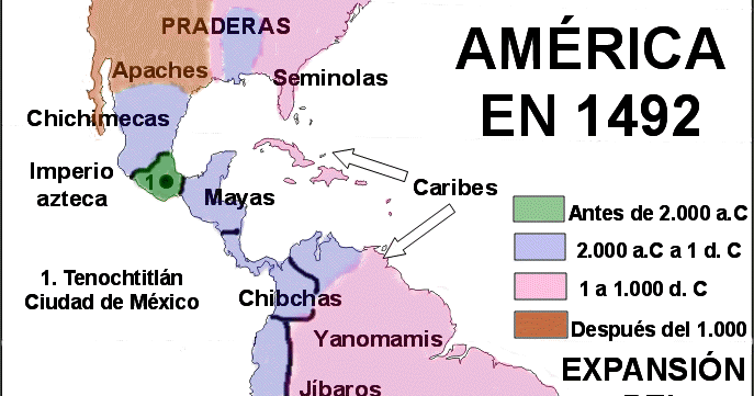 HISTOGEOMAPAS: AMÉRICA EN 1492
