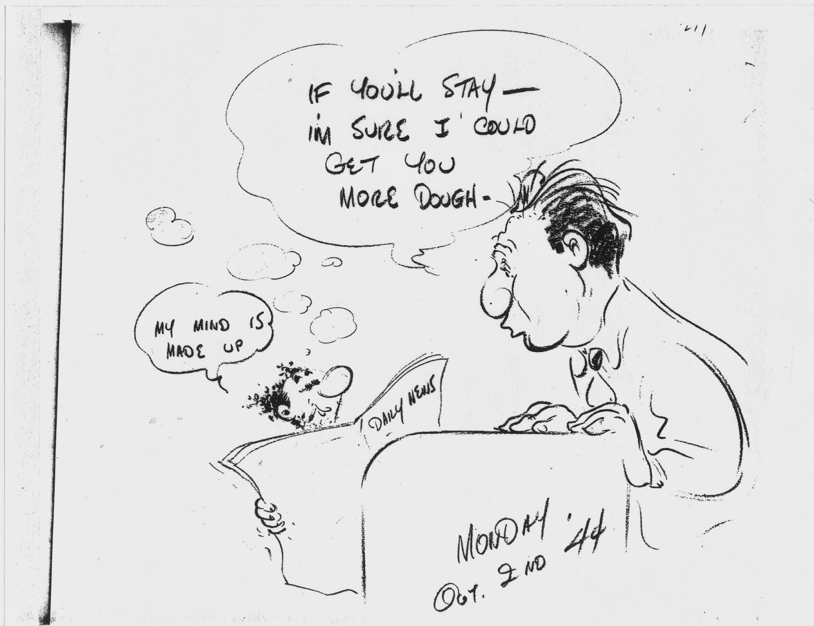 Filboid Studge: Irv Spence's Cartoon Diary: October 2, 1944