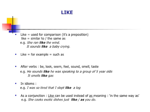 Using and Differences Between ‘Like’ and ‘As’