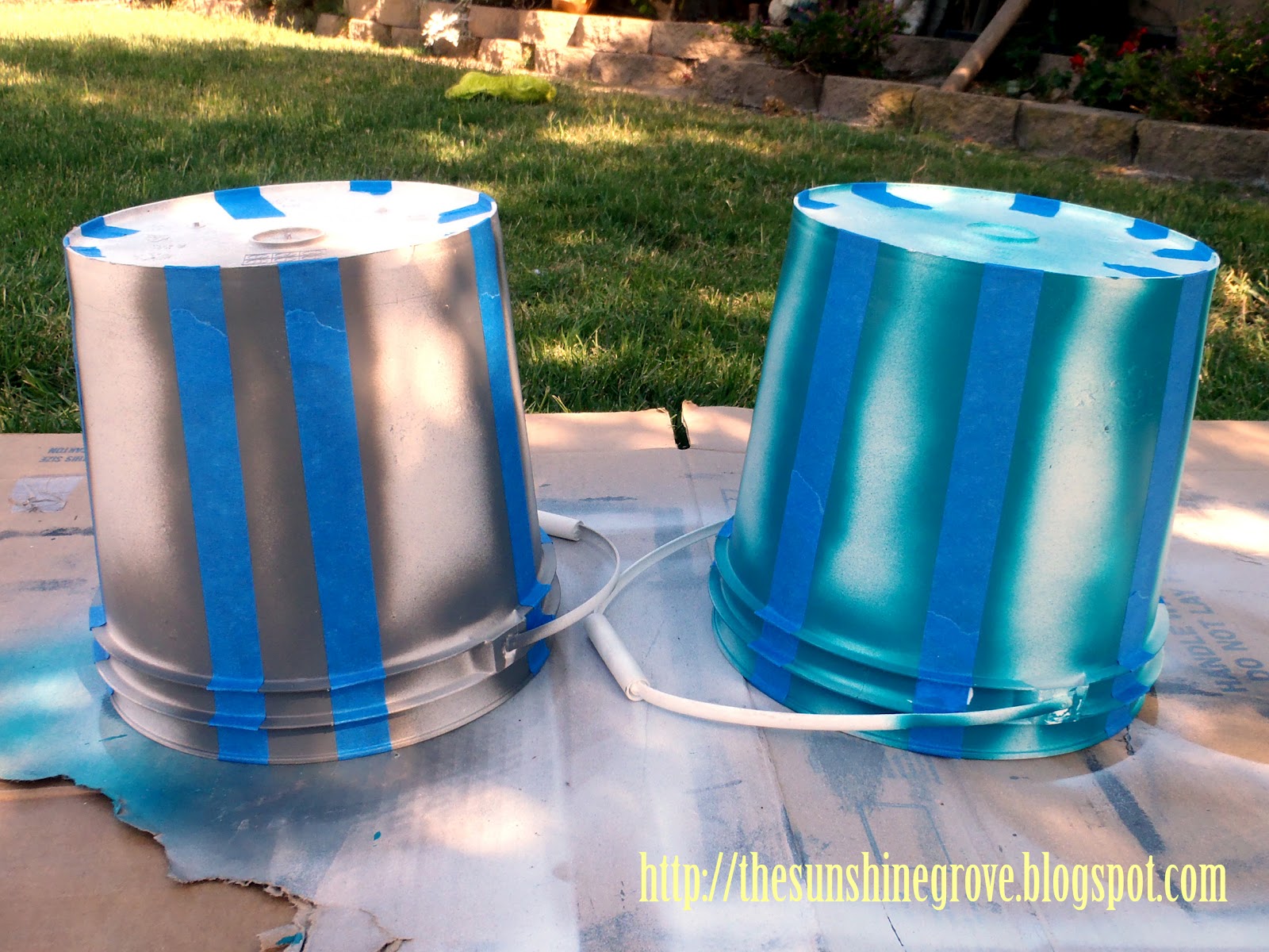 The Sunshine Grove: DIY Painted Bucket Planter