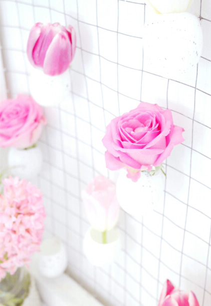 spring hanging flower display frame