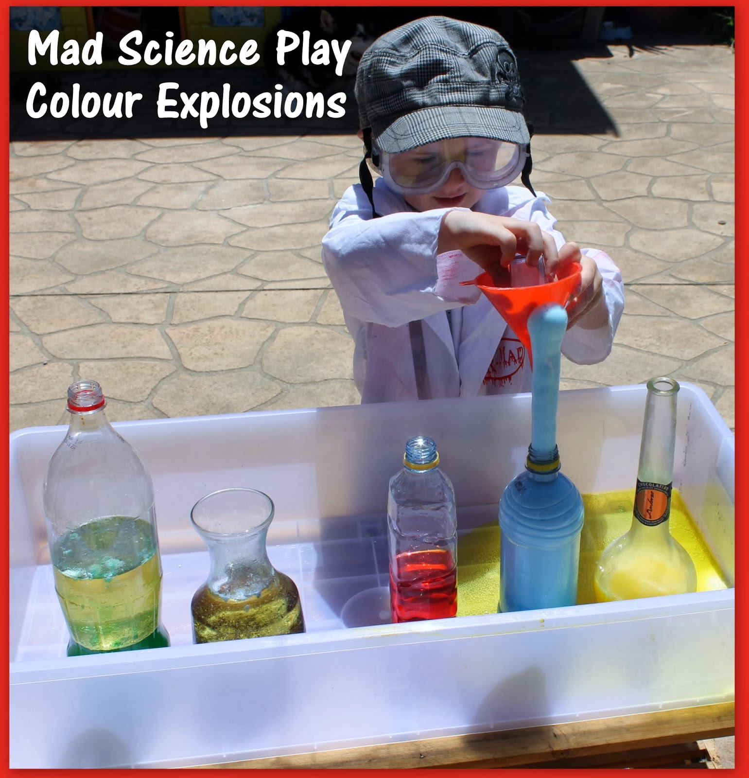 Adventures at home with Mum: Mad Scientist Play - Colour Explosions